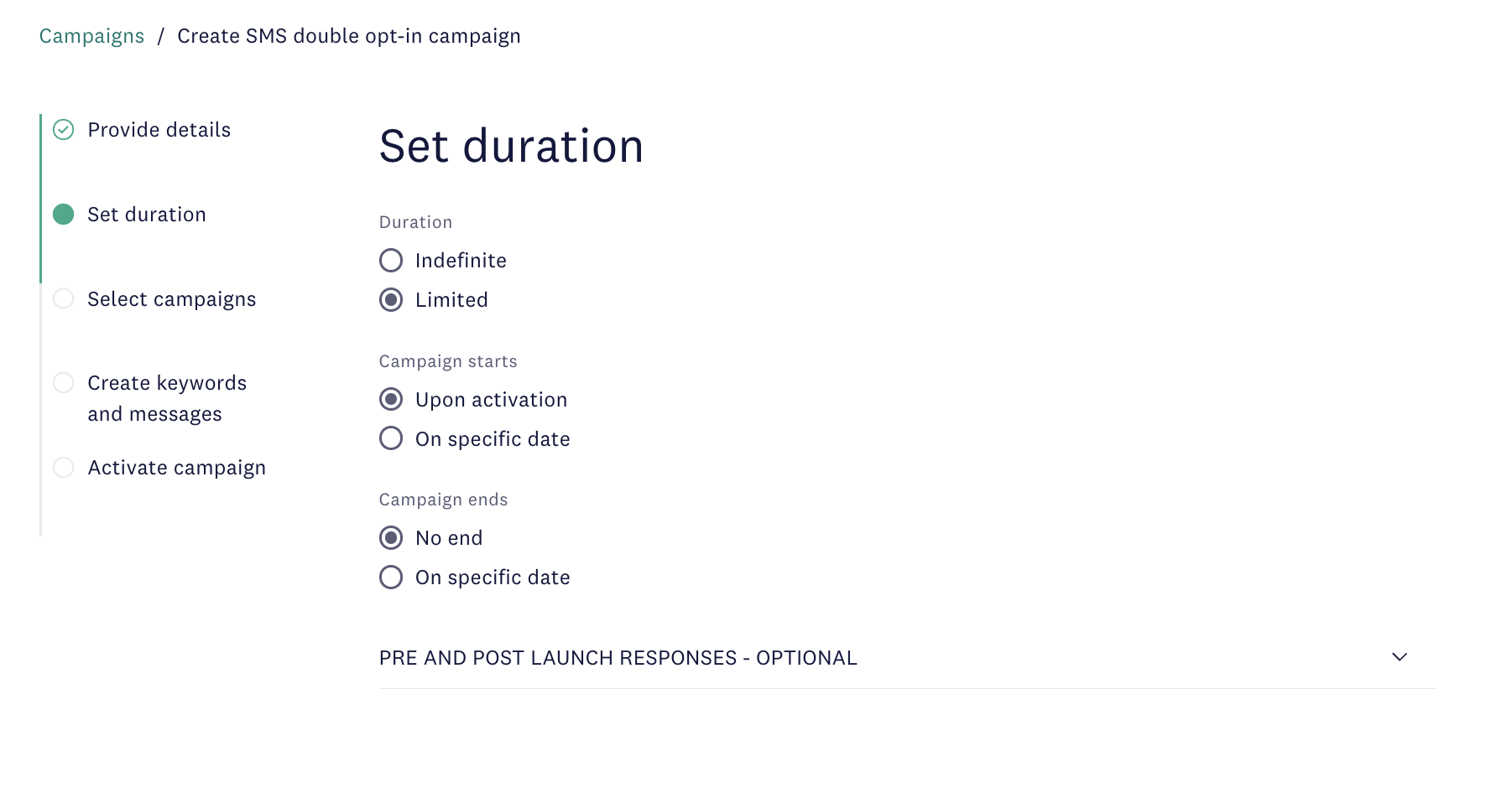Create an SMS double opt-in campaign – Acoustic Help Center
