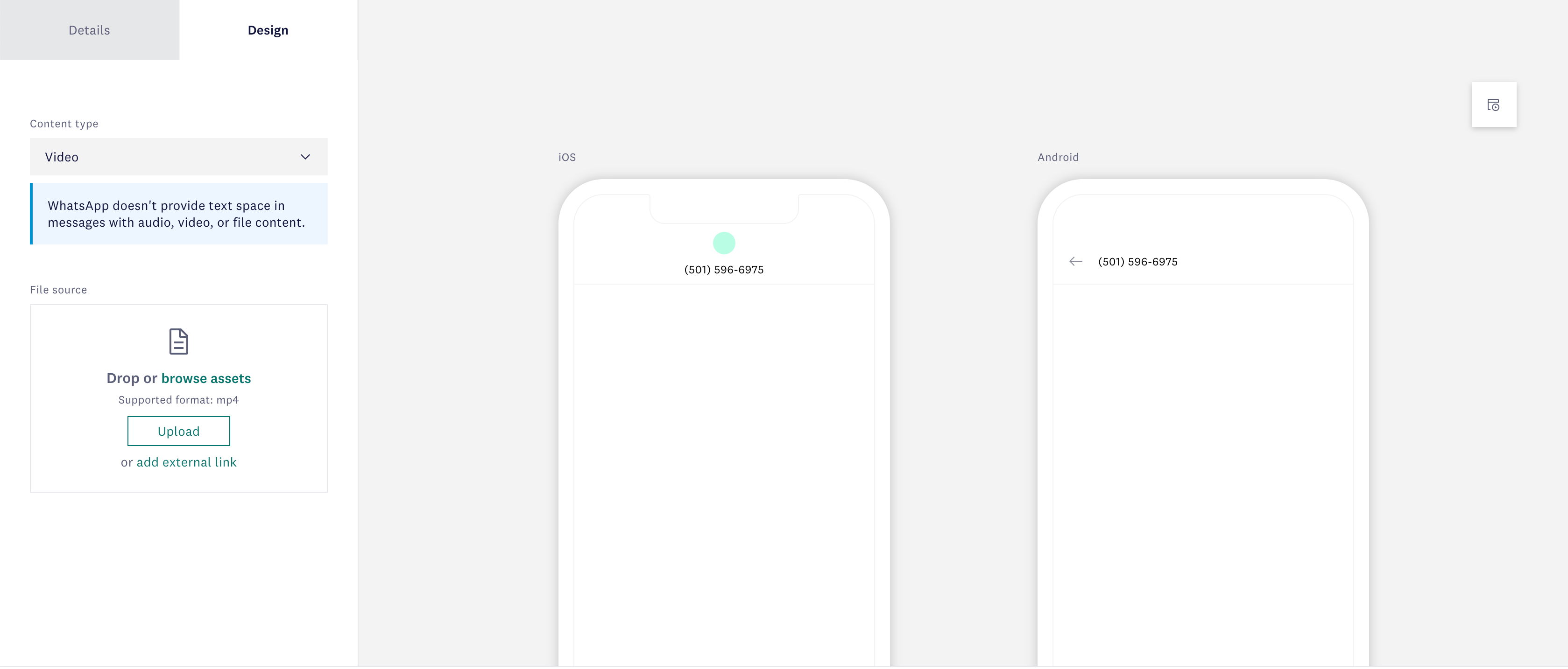 Create a WhatsApp custom text message – Acoustic Help Center